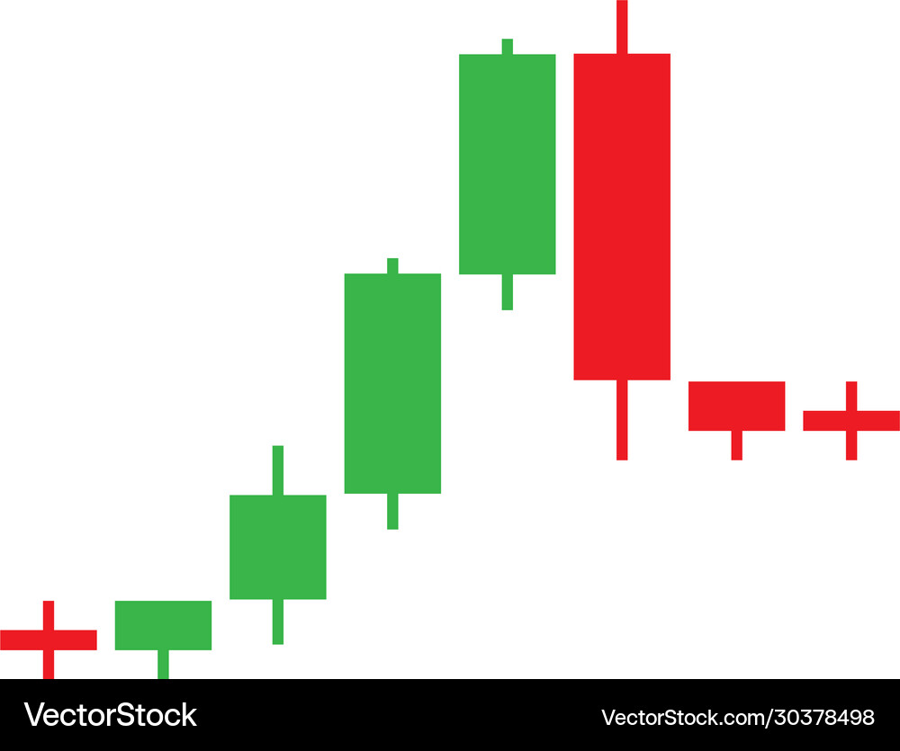 Forex Market Icon - Chart Analysis Royalty Free Vector Image