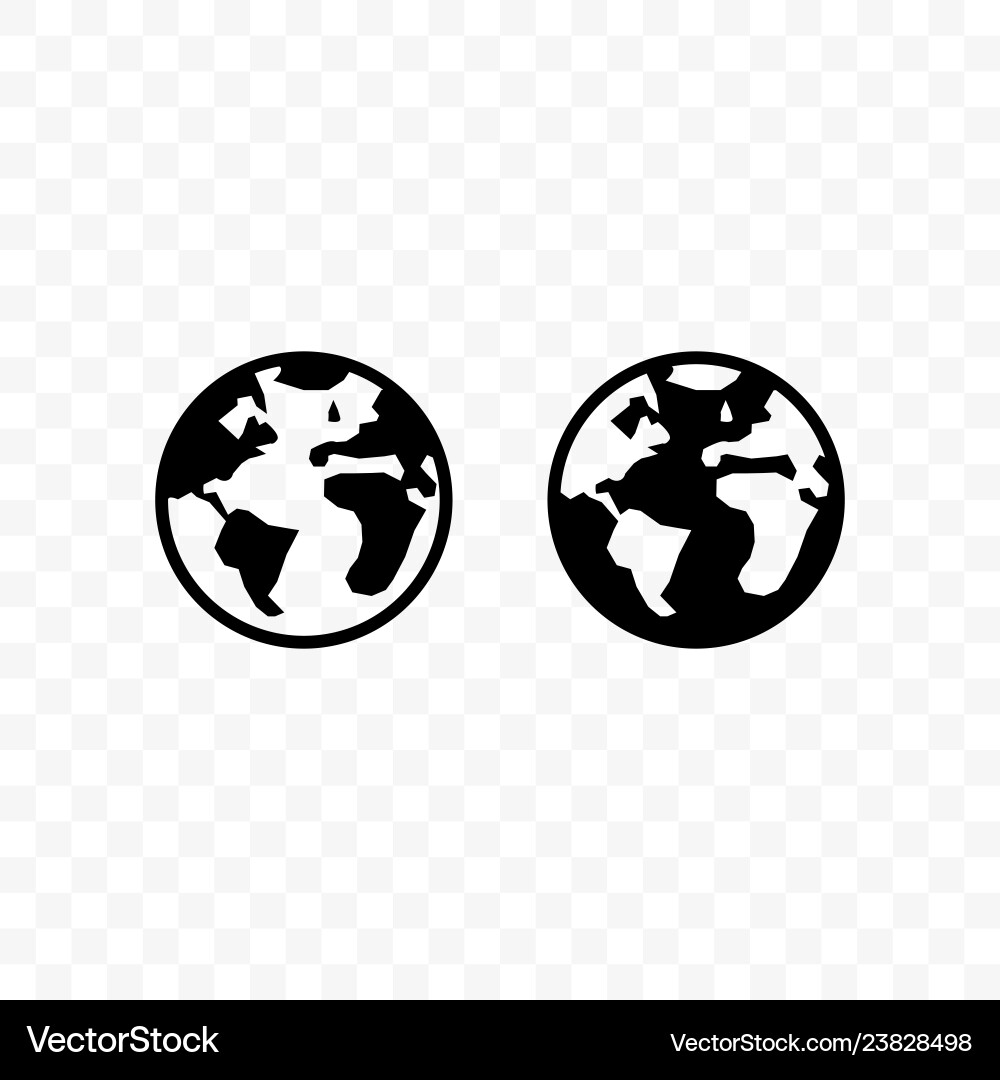 Globe icon earth travel website homepage Vector Image
