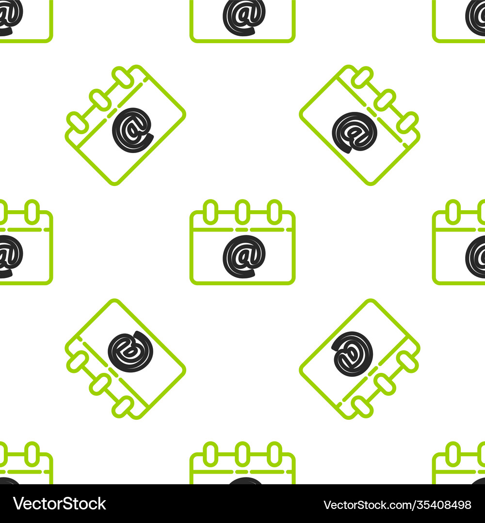 Line calendar with email icon isolated seamless Vector Image