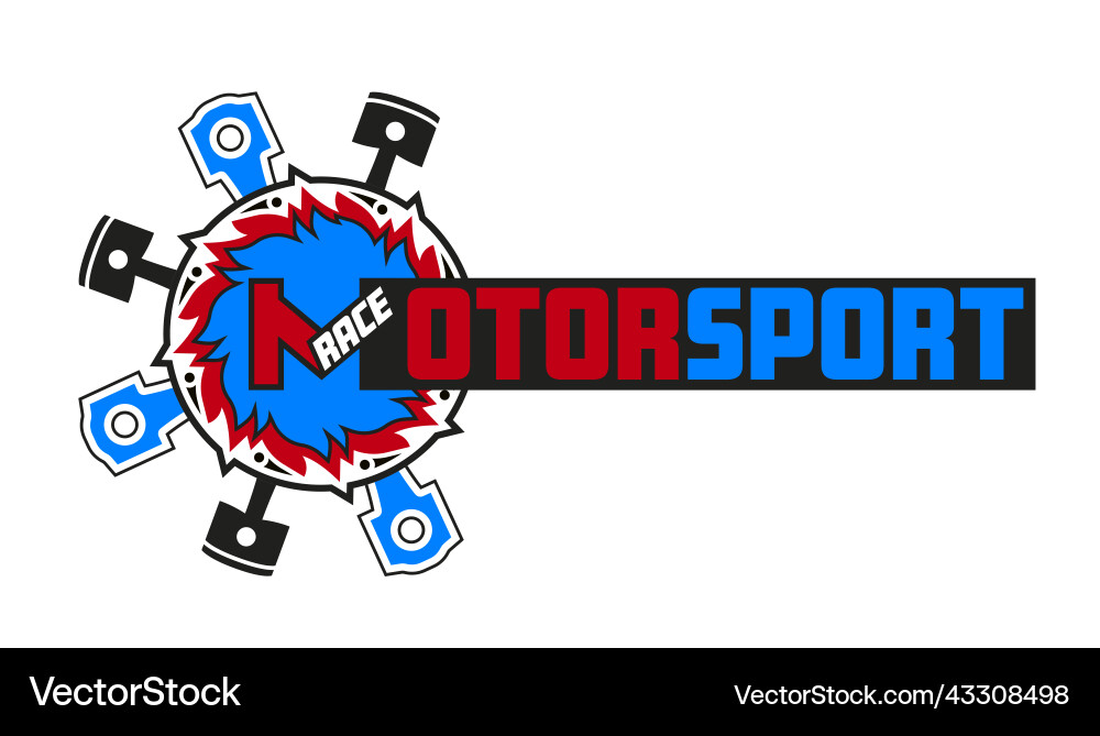 Motorsport event logotype sign editable Royalty Free Vector