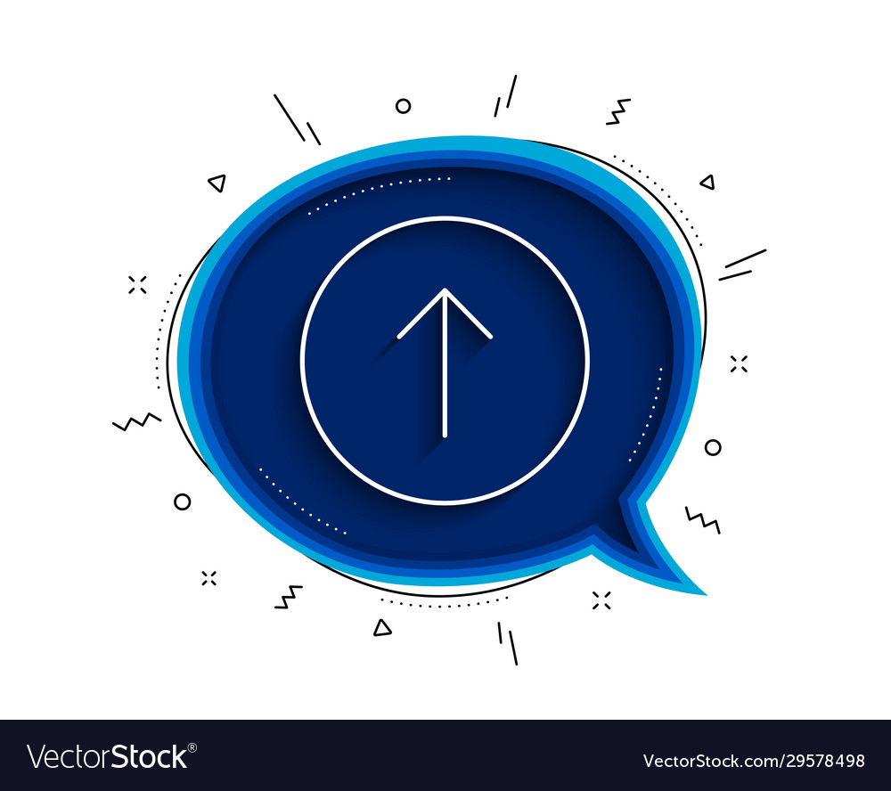 Swipe up button line icon scrolling arrow sign Vector Image