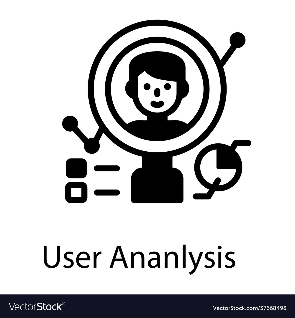 User analysis Royalty Free Vector Image - VectorStock