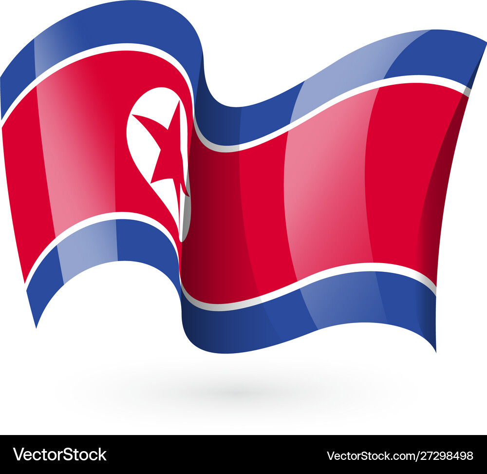 Waving flag icon national symbol fluttered Vector Image