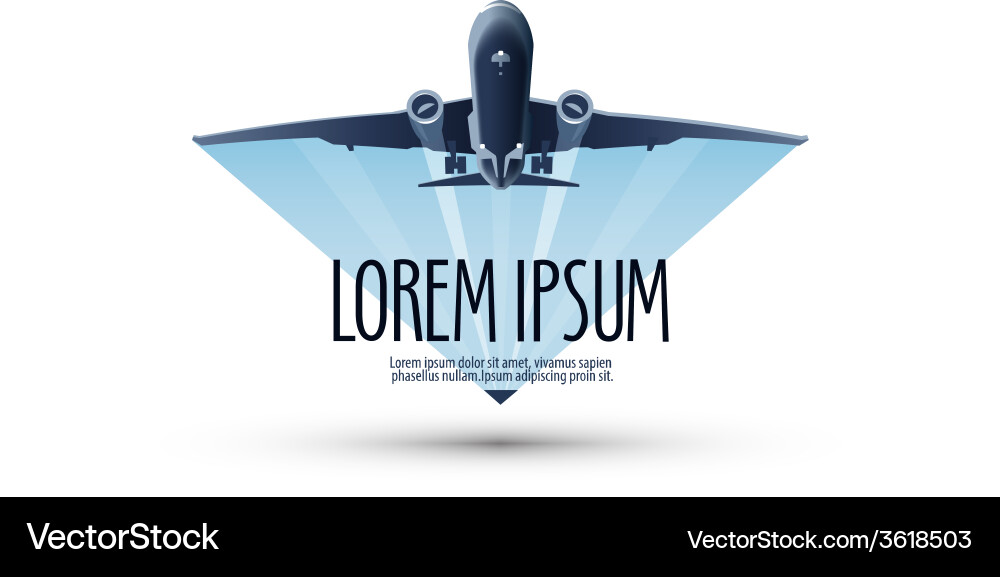 Aircraft logo icon emblem template sign Royalty Free Vector