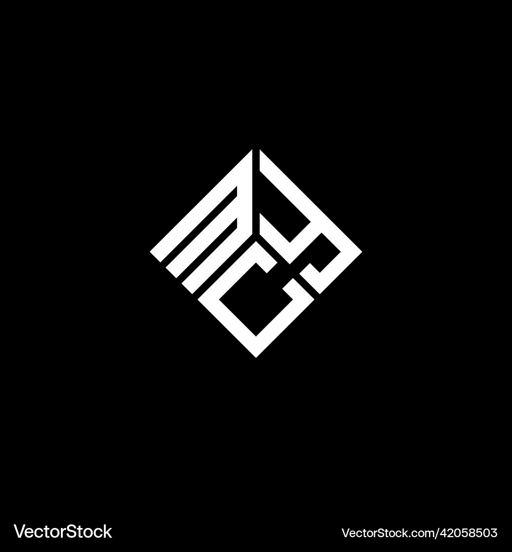 Mcy letter logo design on black background Vector Image