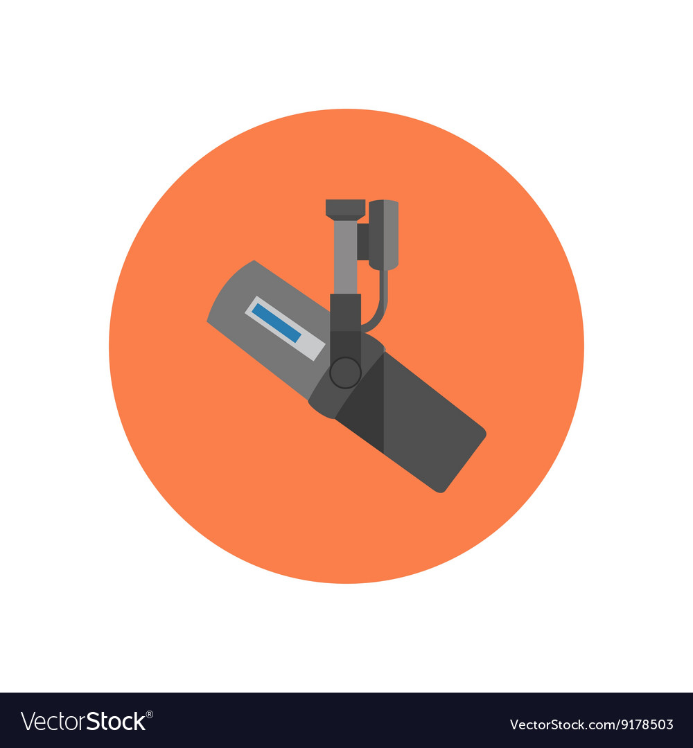 Microphone design flat isolated Royalty Free Vector Image