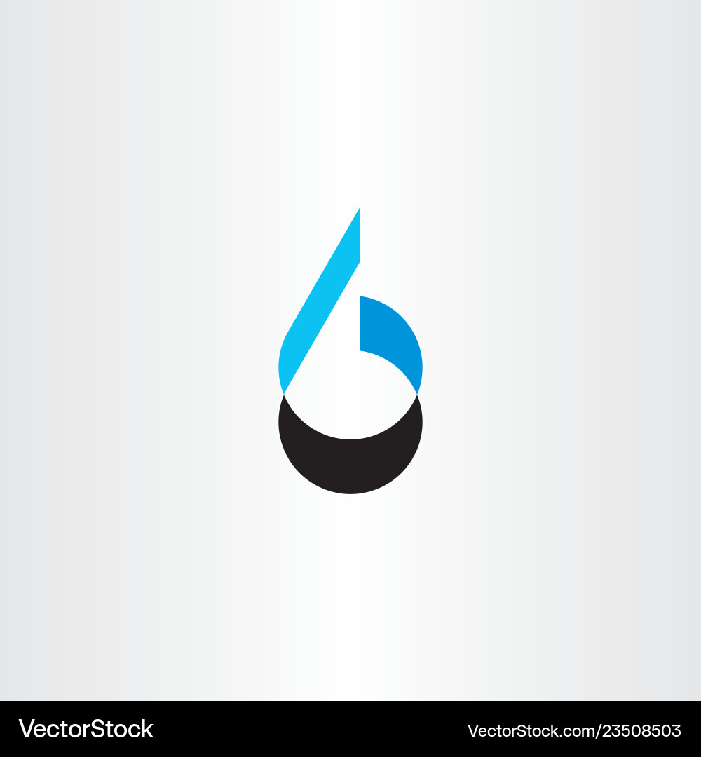 Number logo six 6 icon sign element Royalty Free Vector