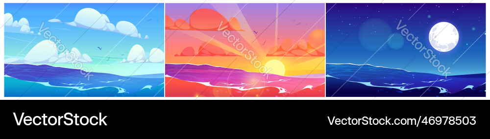 Ocean wave background sea water landscape Vector Image