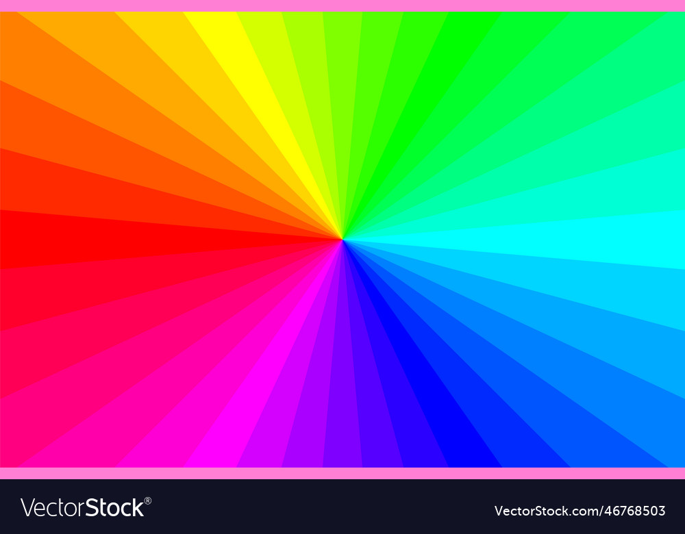 Rainbow rays radial background Royalty Free Vector Image