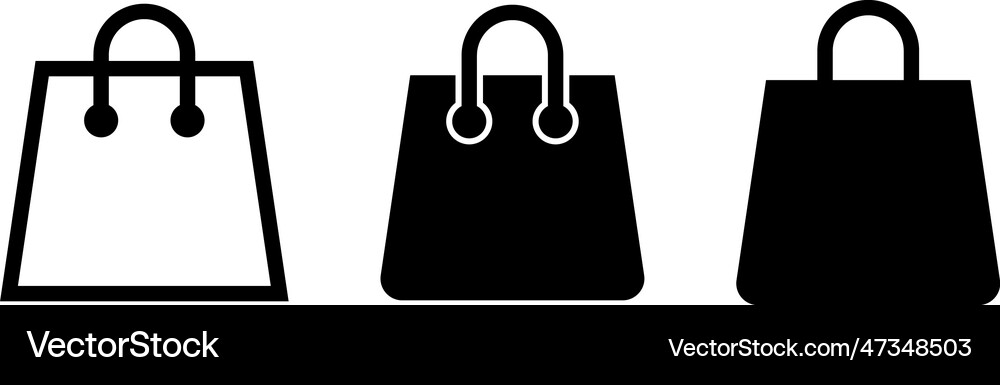 Shopping bags collection Royalty Free Vector Image