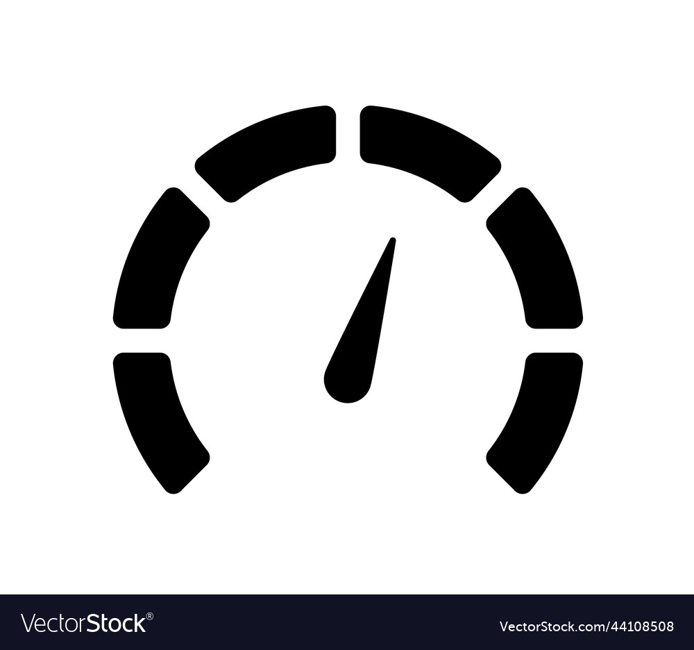 Black icon speedometer mileage meter Royalty Free Vector Black icon speedometer mileage meter Royalty Free Vector