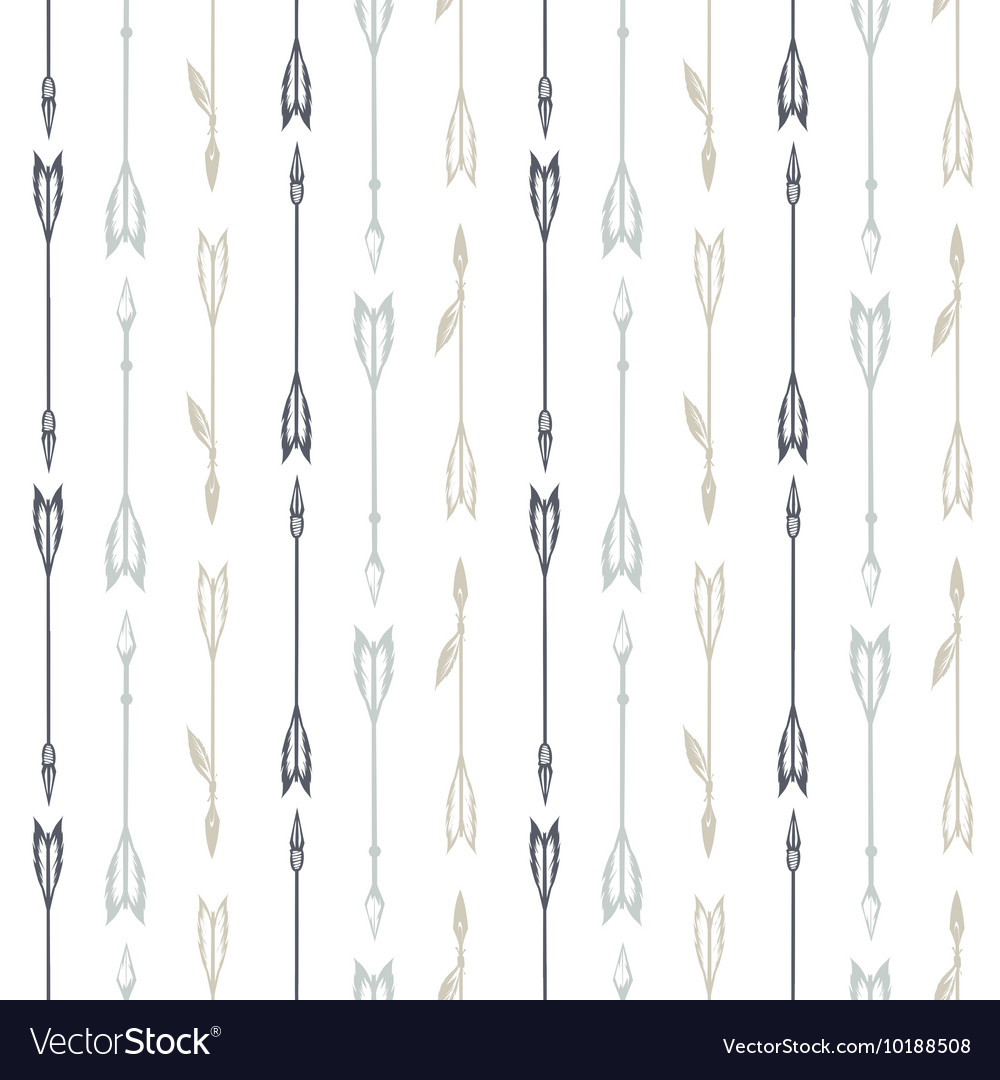 Boho style seamless pattern with arrows Royalty Free Vector
