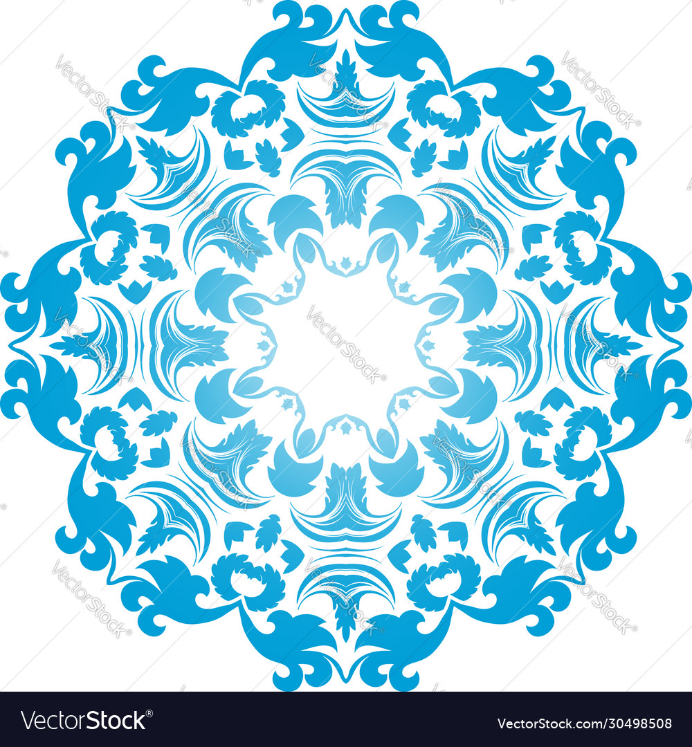 Circle snowflake Royalty Free Vector Image - VectorStock