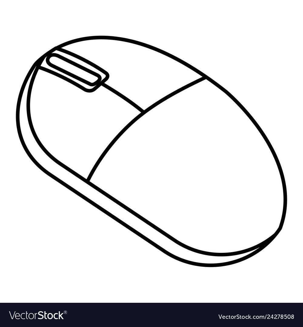 Computer mouse isolated icon Royalty Free Vector Image
