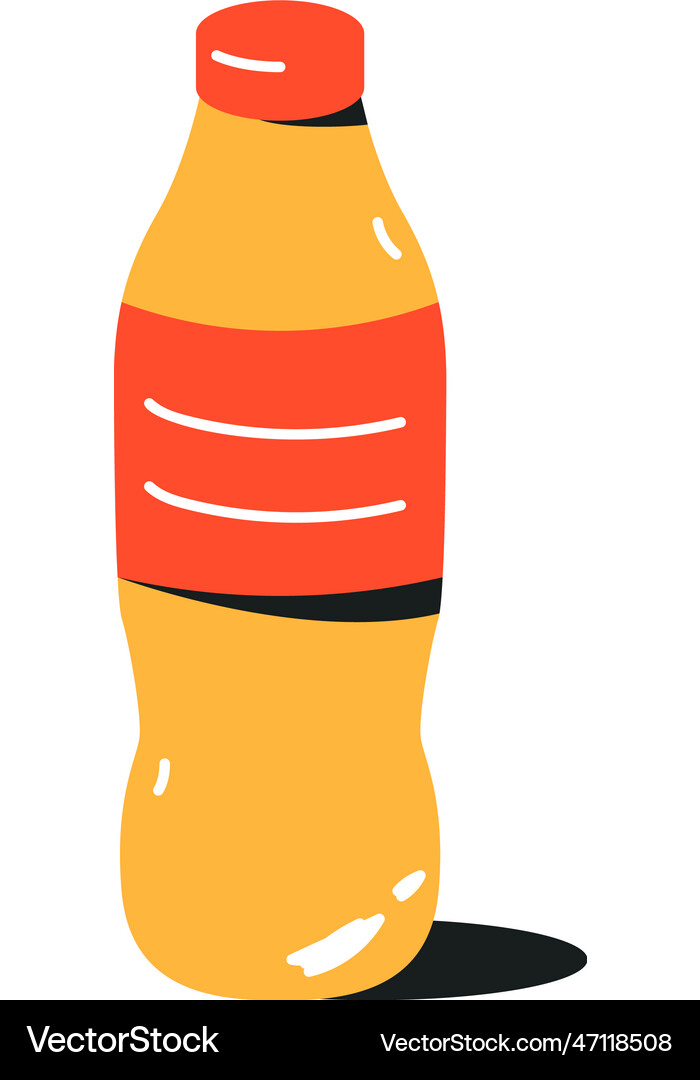 Customizable flat icon of soda bottle Royalty Free Vector