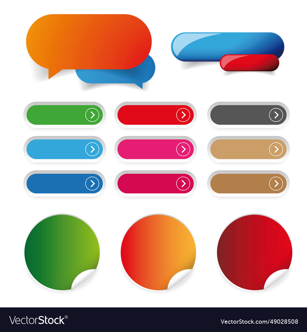 Empty button web elements Royalty Free Vector Image