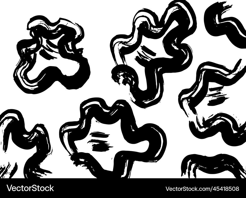 Grunge ink dry brush abstract background Vector Image