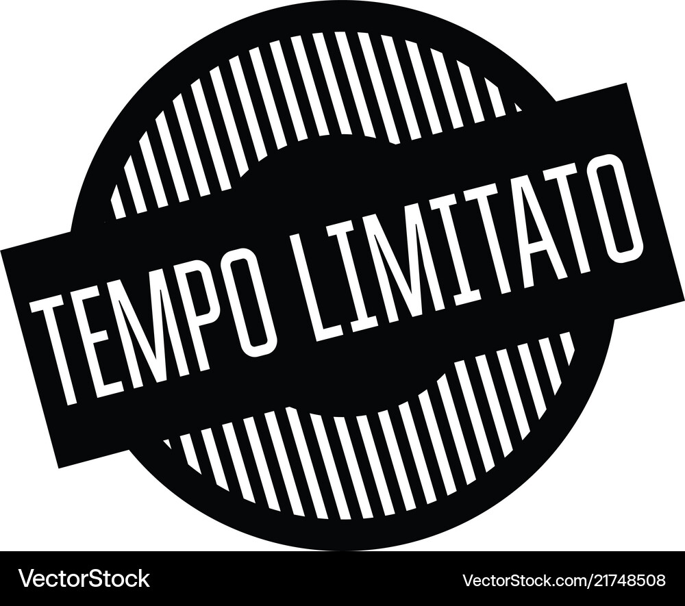 Limited time stamp in italian Royalty Free Vector Image