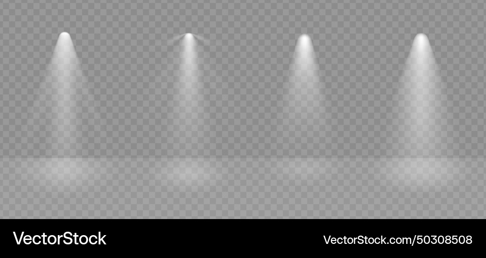 Modern spotlight ray studio png scene transparent Vector Image