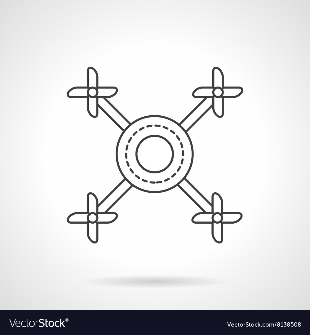 Multicopter line flat icon Royalty Free Vector Image