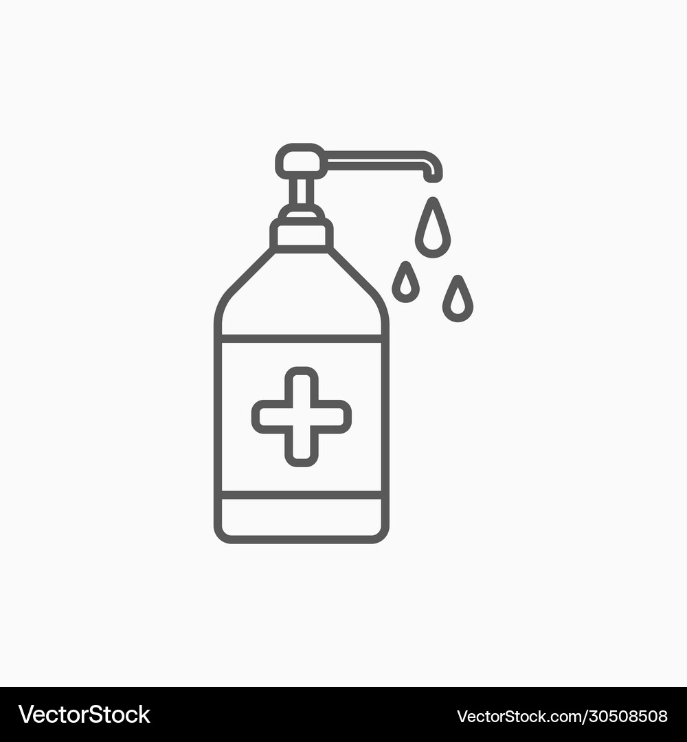 Pump bottle icon alcohol gel bottle Royalty Free Vector