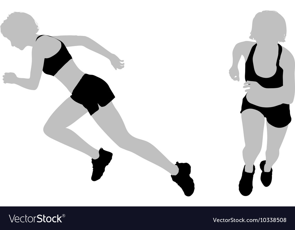 Runner silhouette Royalty Free Vector Image - VectorStock