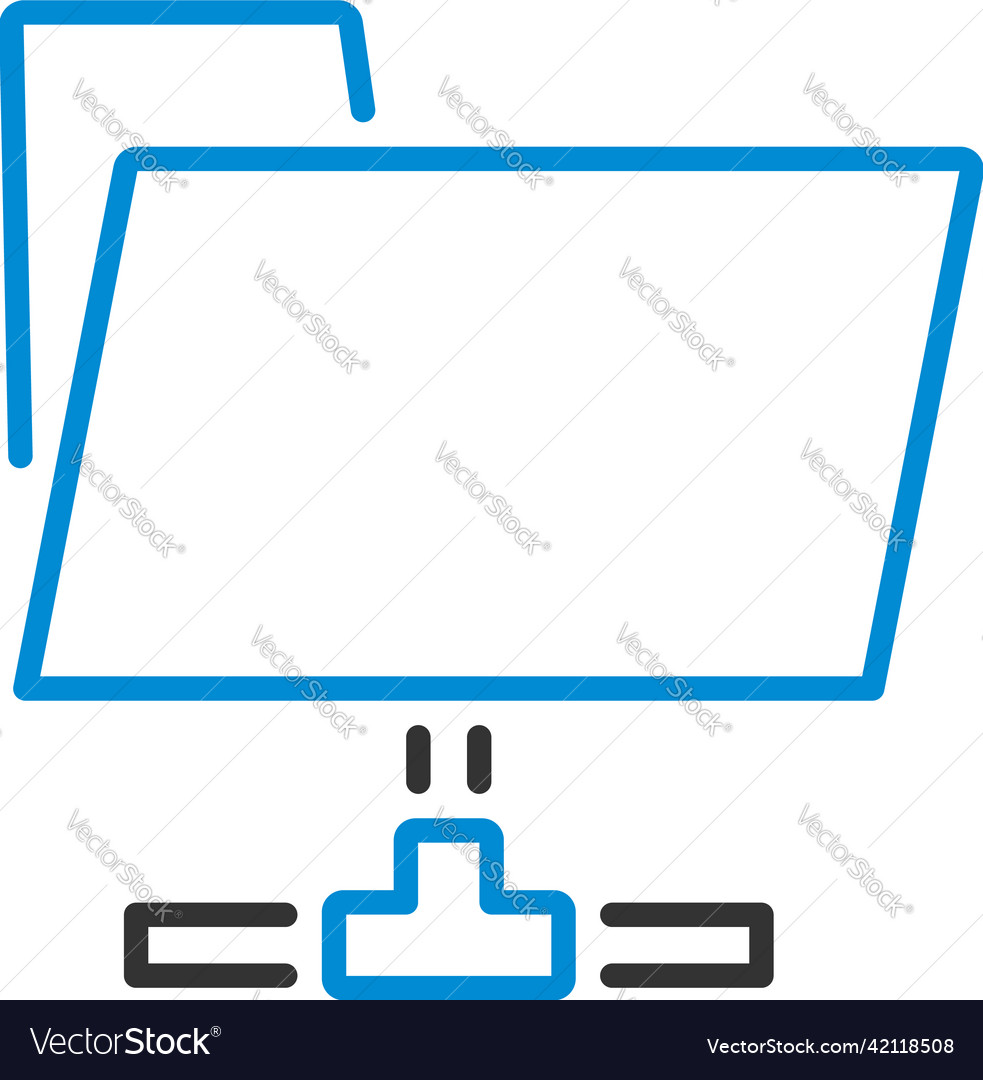 Shared folder icon Royalty Free Vector Image - VectorStock