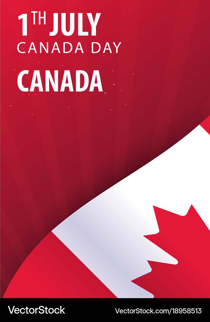 Canada day flag and patriotic banner Royalty Free Vector
