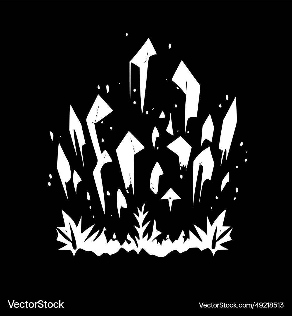 Crystals - minimalist and simple silhouette Vector Image