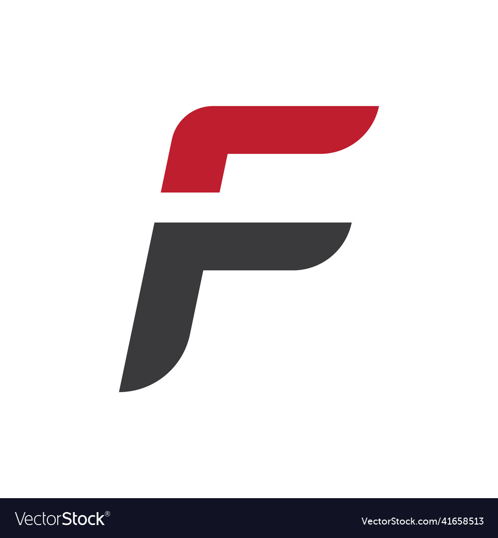 F initial letter Royalty Free Vector Image - VectorStock