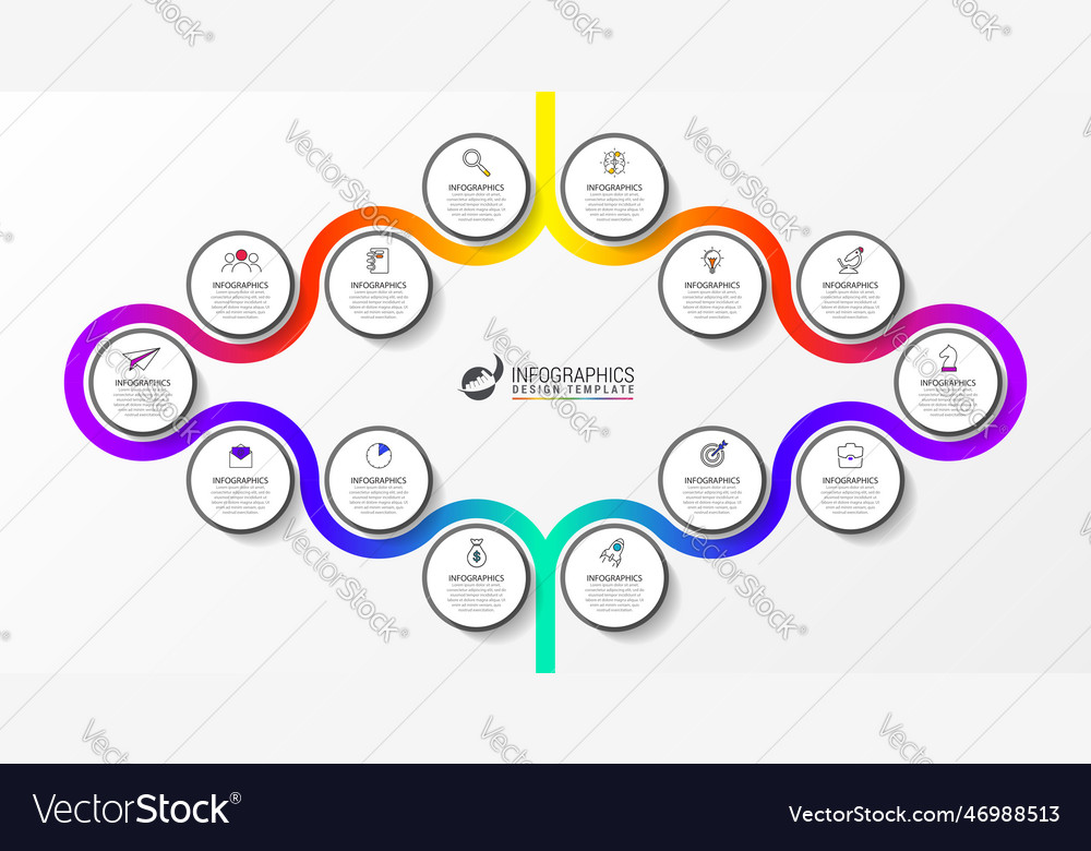 Infographic design template creative concept Vector Image