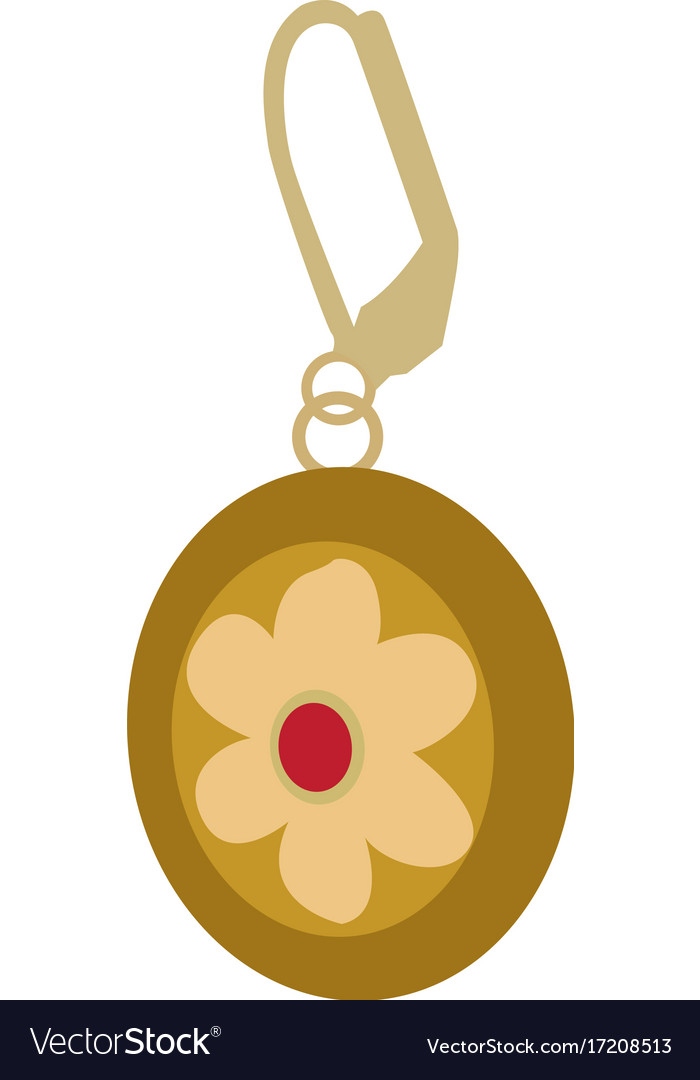 Isolated single earring Royalty Free Vector Image