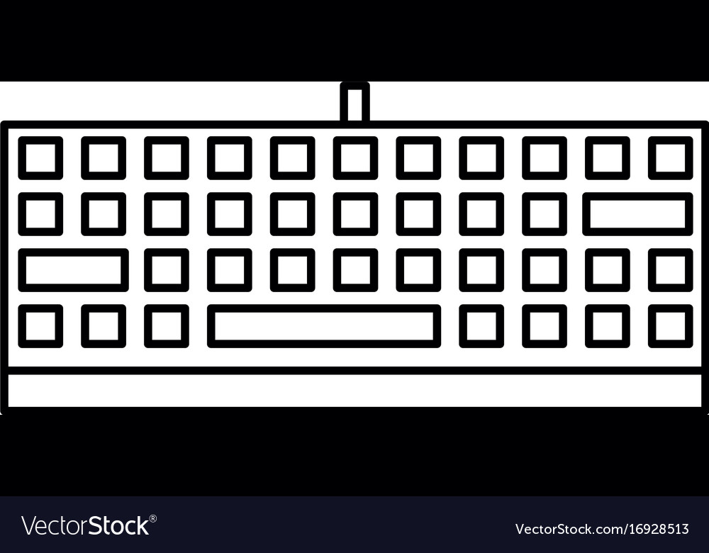Keyboard hardware computer Royalty Free Vector Image