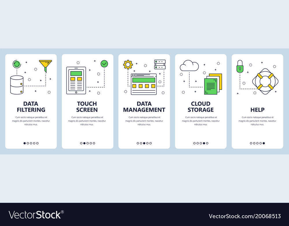 Modern thin line data filtering concept web Vector Image