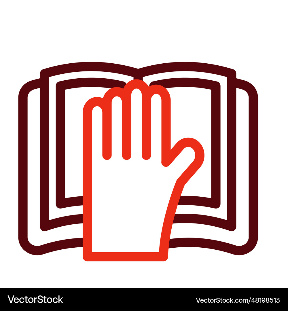 Oath glyph two color icon for personal Royalty Free Vector