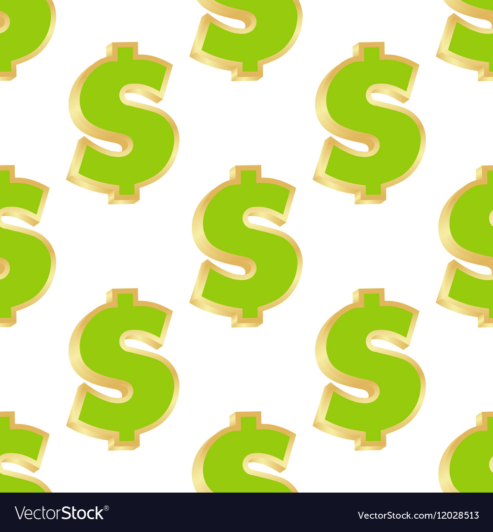 Pattern fo dollar signs Royalty Free Vector Image