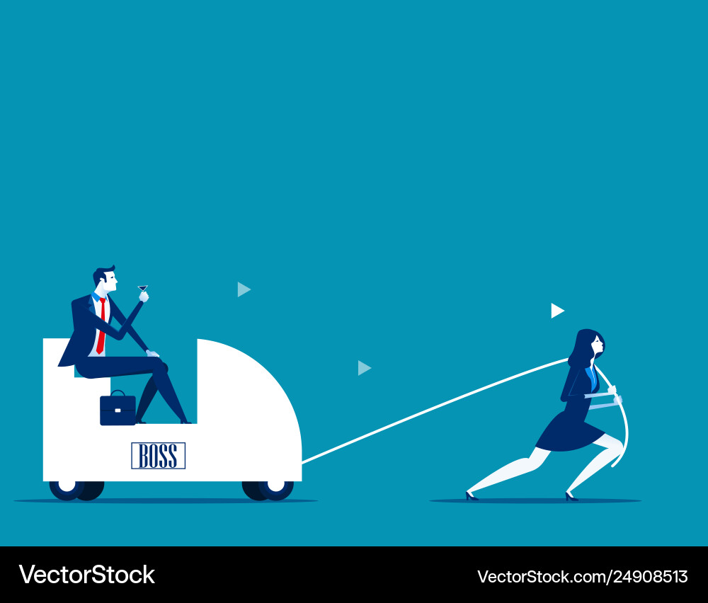 Pull chief business person worker concept Vector Image