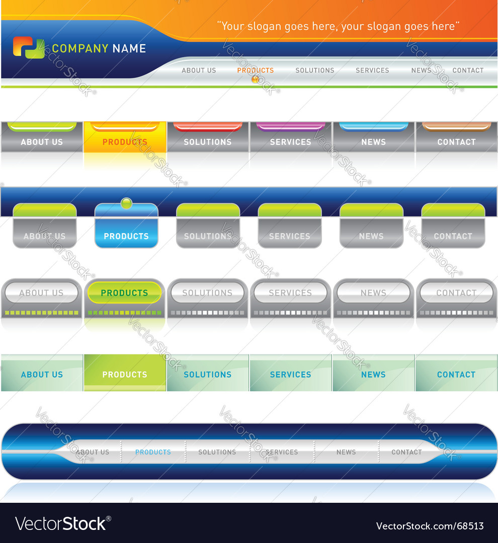 Web menu Royalty Free Vector Image - VectorStock