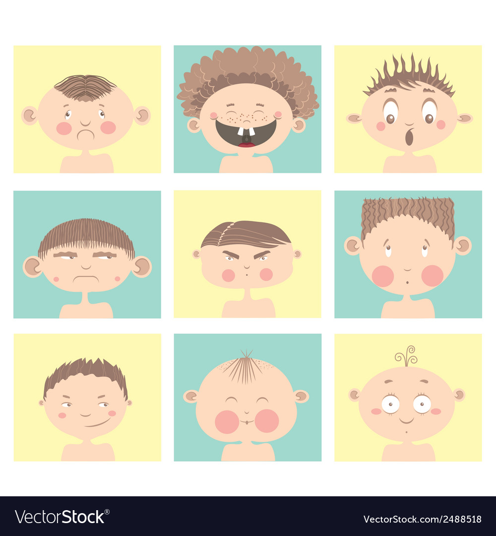 Facecharacters Royalty Free Vector Image - VectorStock