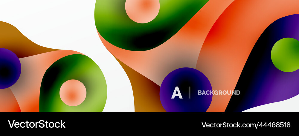 Flowing geometric shapes minimalist abstract Vector Image