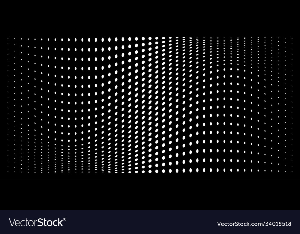 Halftone convex distorted circle dots background Vector Image