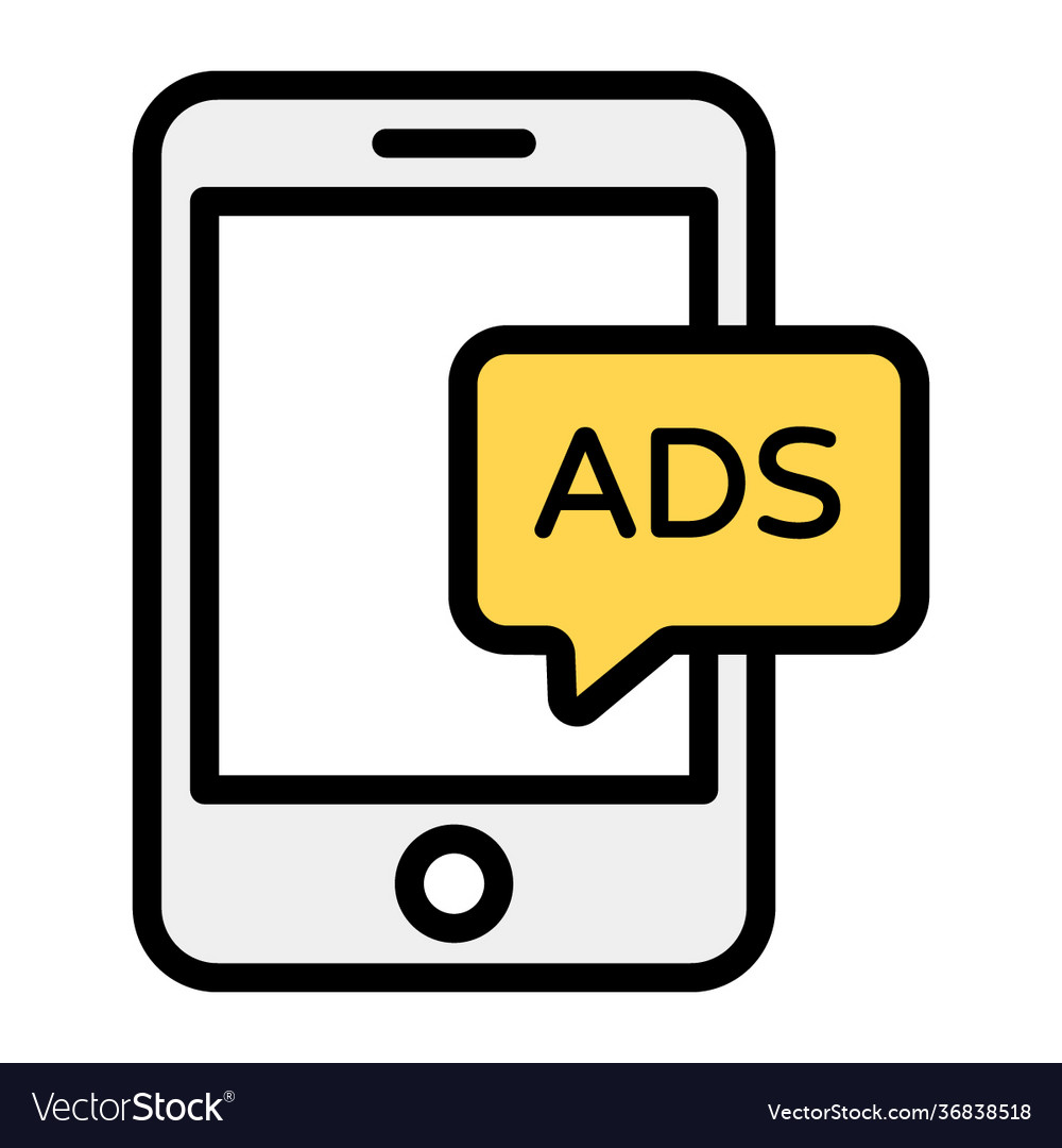 Mobile ads Royalty Free Vector Image - VectorStock