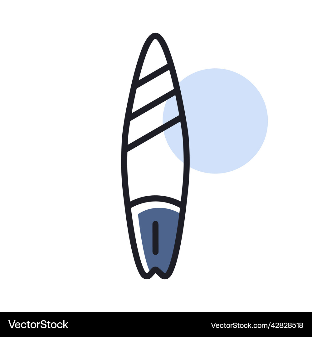 Surfboard isolated icon summer sign graph symbol Vector Image