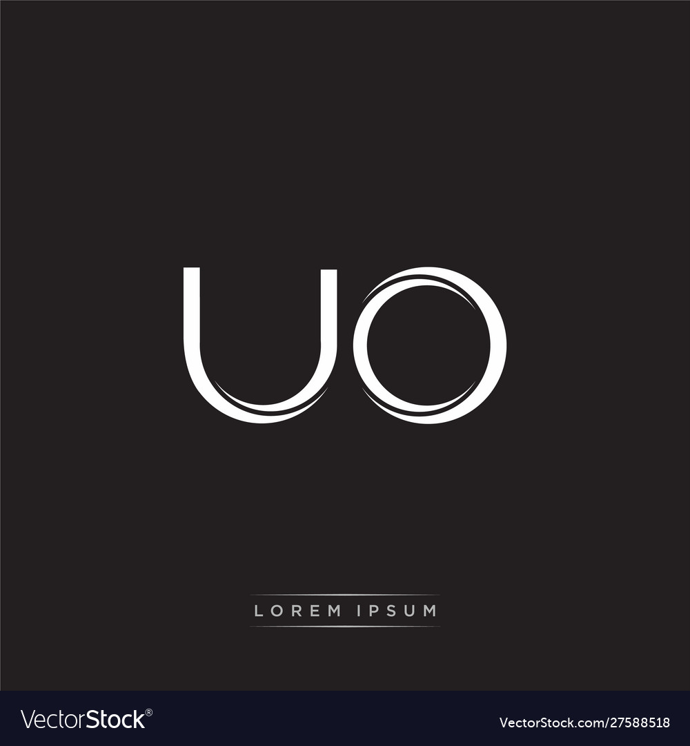 Uo initial letter split lowercase logo modern Vector Image