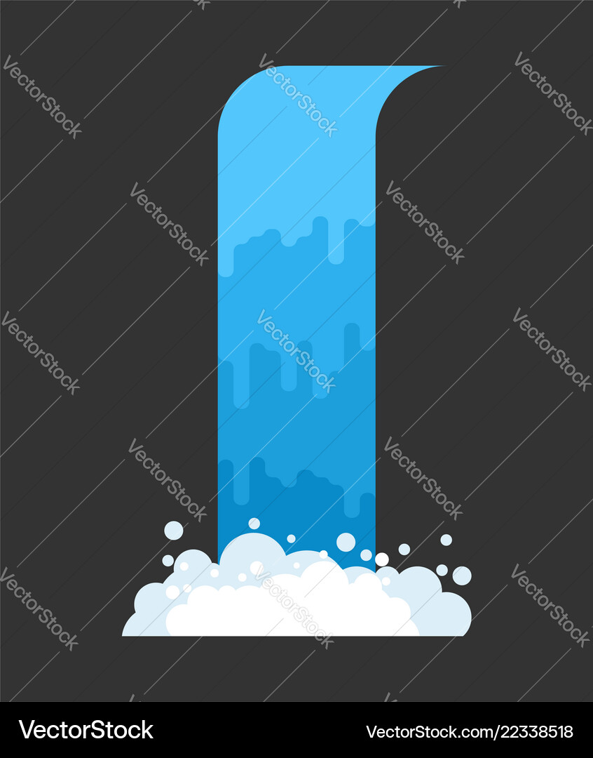 Waterfall isolated natural pure water rivers Vector Image
