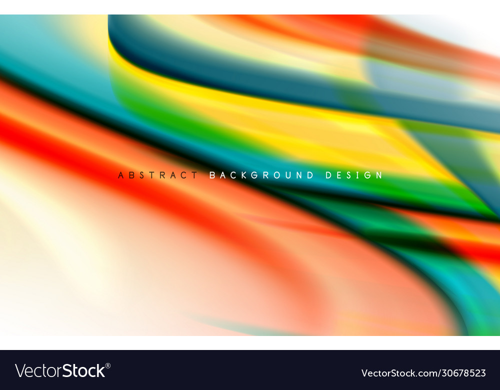 Abstract background - fluid color gradient waves Vector Image