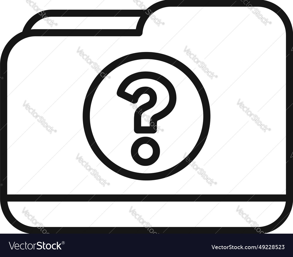 Anonymous hidden folder icon outline data Vector Image