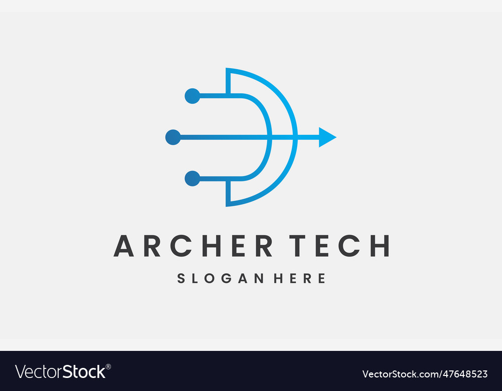 Archer tech Royalty Free Vector Image - VectorStock