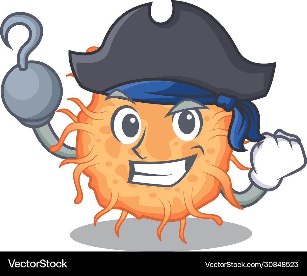 Bacteria endospore cartoon design style as a Vector Image