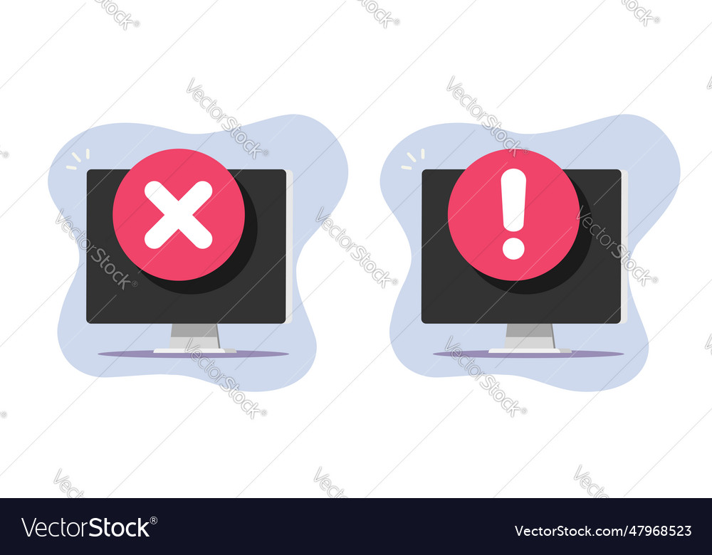 Computer system error failure problem icon Vector Image